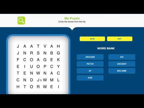Creating a Word Search Puzzle in Puzzle Creator