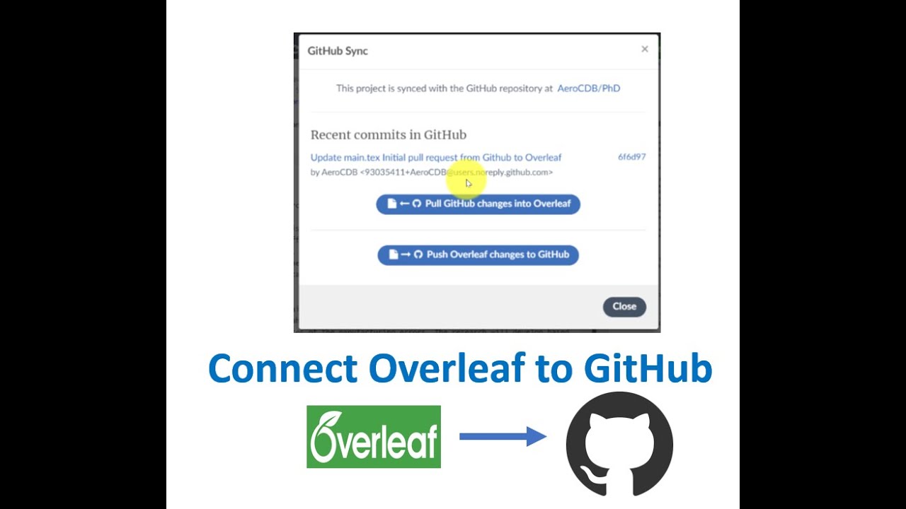 Overleaf to GitHub connection #overleaf #latex #github