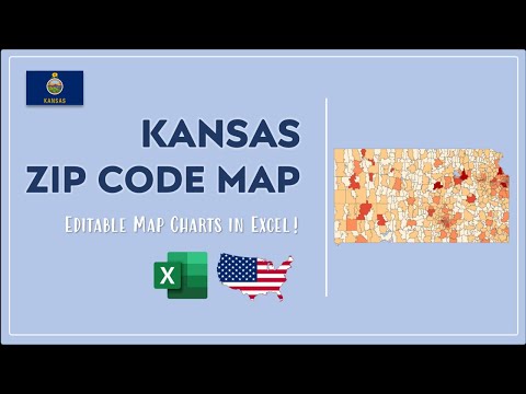 Kansas Zip Code Map in Excel - Zip Codes List and Population Map