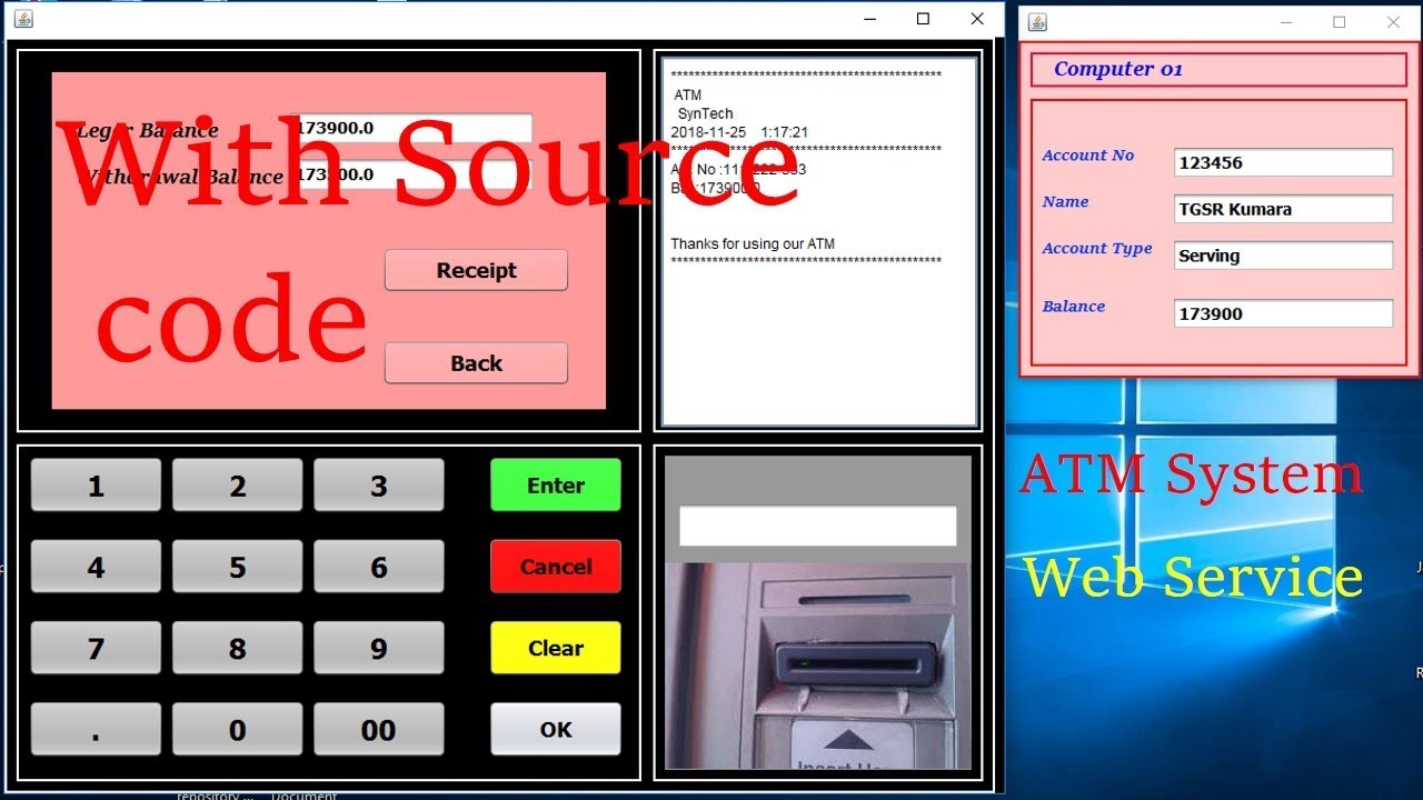web services project in java- ATM system with source code