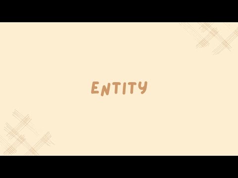 Entity meaning + example