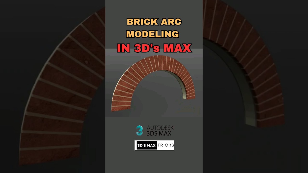Brick arc modeling in 60 sec #3dsmaxtutorial