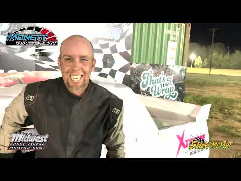 Robbie Brattin USRA Stock Cars A Main Winner at Monett Raceway post-interview from 8 19 2023