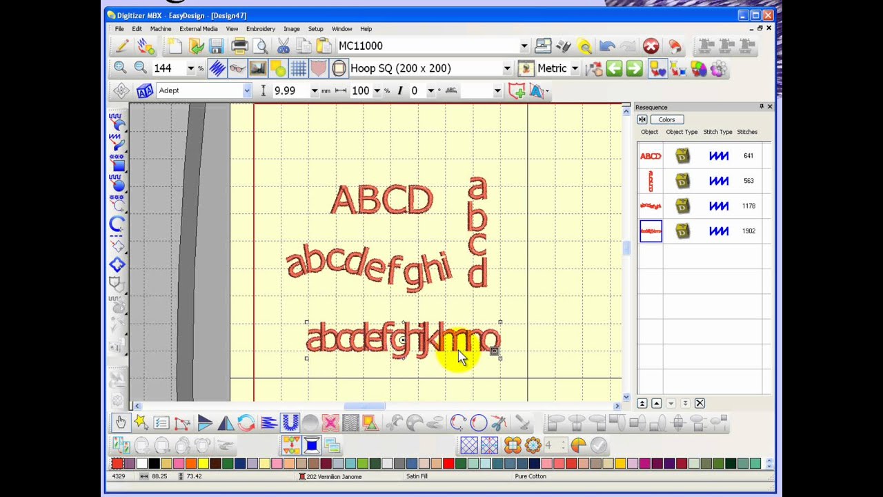 Digitizer MBX Tutorial - New Lettering