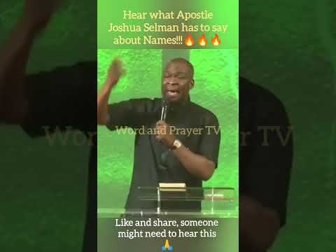 The Power of Names / #apostlejoshuaselman #koinonia #foryoupage #viralshorts #koinoniaglobal