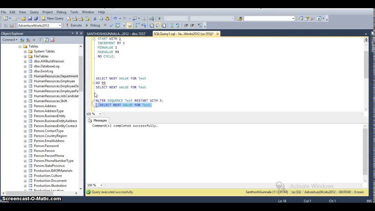 SQL Server Sequence Part2