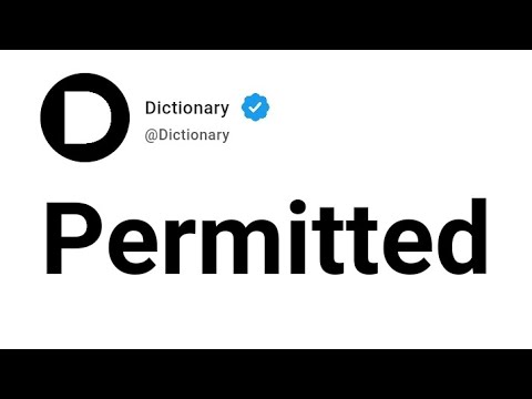 Permitted Meaning In English