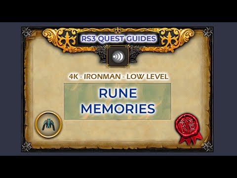 RS3: Rune Memories Quest Guide | 4K | Ironman | Full Dialogues
