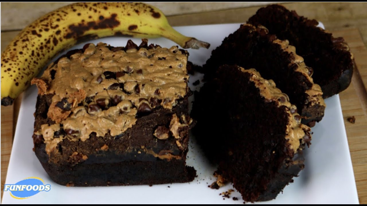Chocolate Peanut Butter Banana Bread | No Yeast Bread
