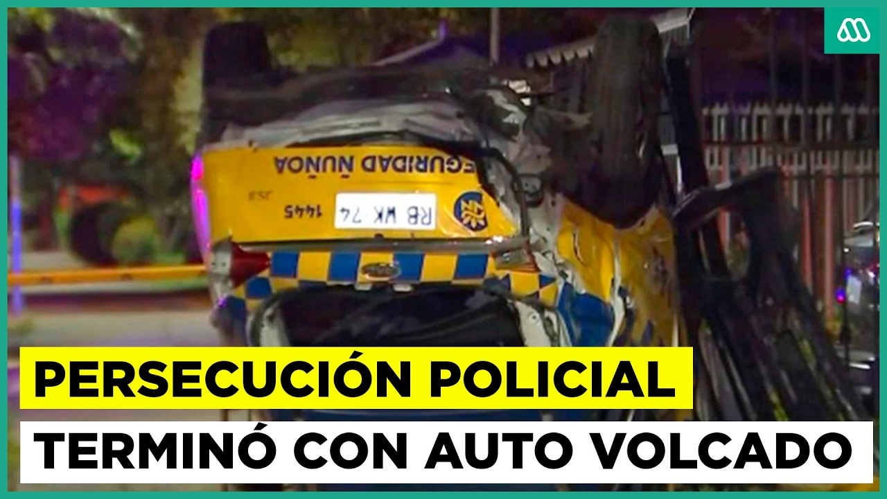 Tres menores de edad detenidos tras persecución policial que terminó con auto volcado en La Florida