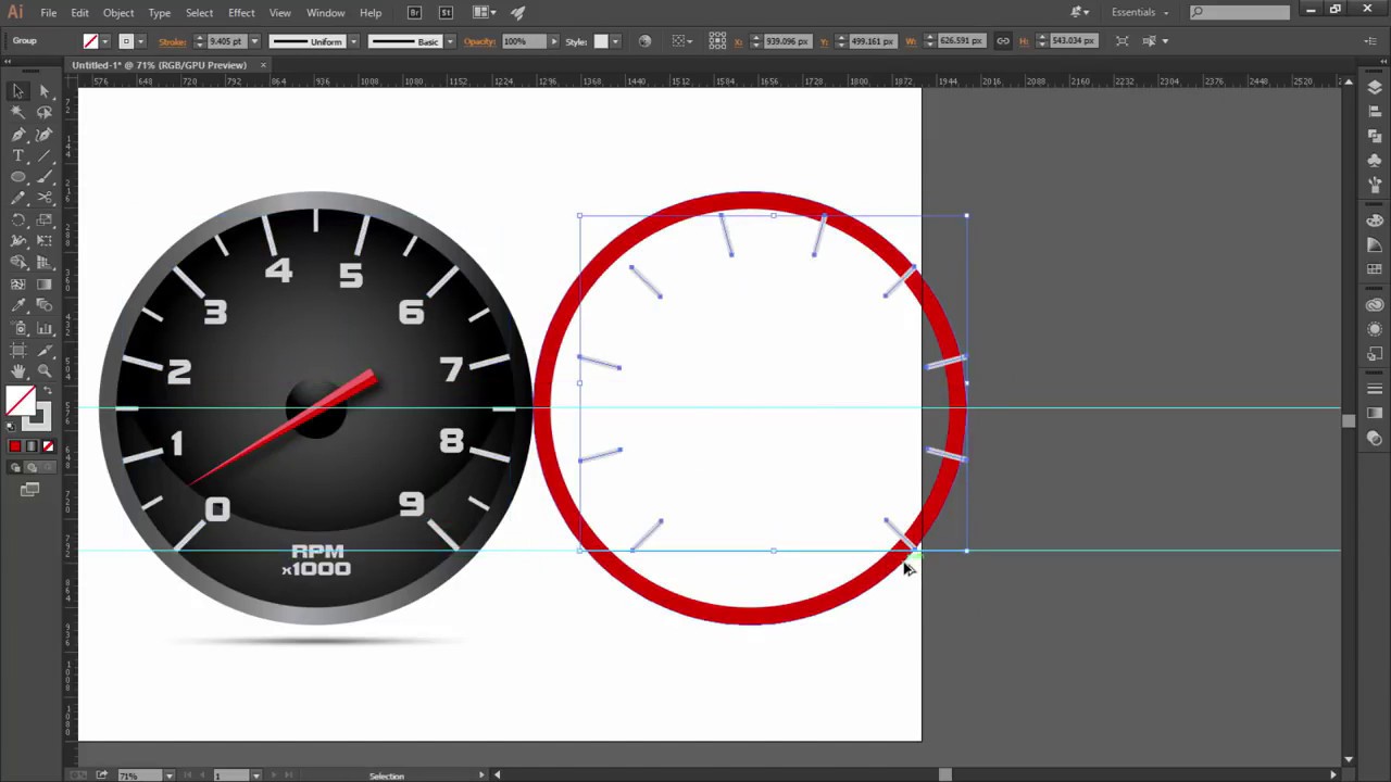 Illustrator Speedometer