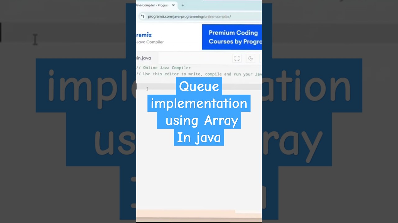 Queue implementation using Array in Java #queue #queueimplementation #datastructure #java