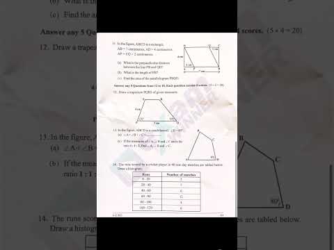 class 8 maths annual exam question paper
