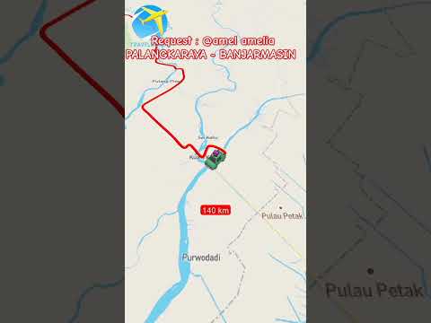 PALANGKARAYA - BANJARMASIN #map #jalanjalan #travel #traveling #googlemap #jalandarat #jalan #tour