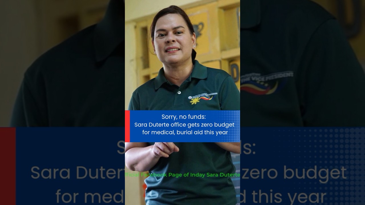 Sorry, no funds: Sara Duterte office gets zero budget for medical, burial aid this year