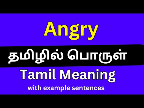 Angry meaning in Tamil/Angry தமிழில் பொருள்