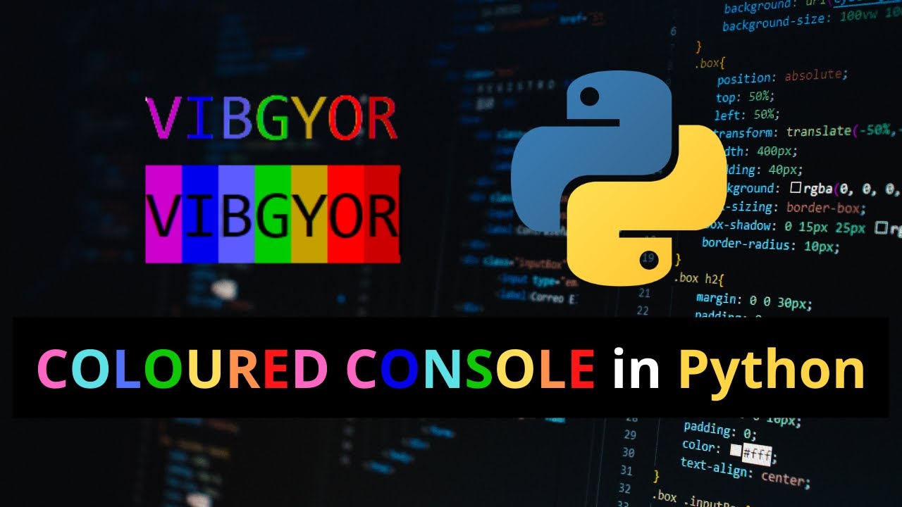 Coloured Console Output using Python | Python Tricks | Python for beginners