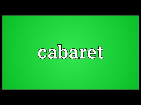 Cabaret Meaning