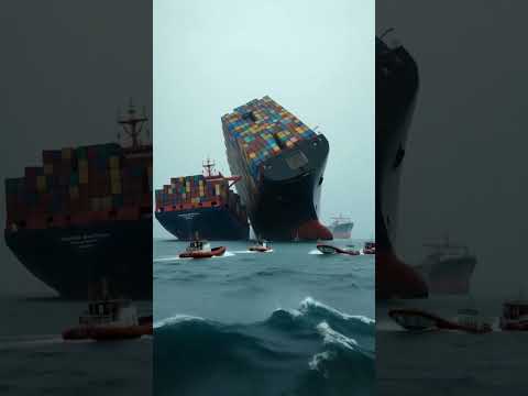 Ocean Majesty | Will container ships collide? #ocean #sea #shipspotting #cruise #cruisetour #ai