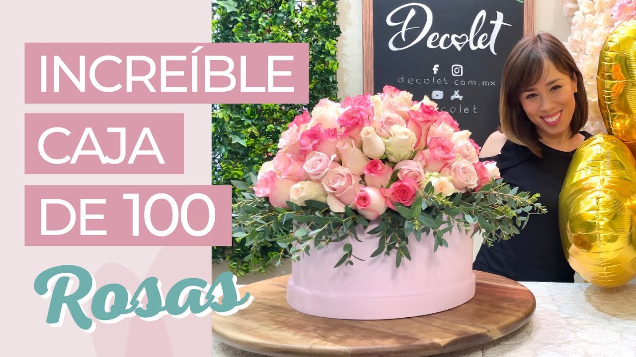CÓMO HACER UNA INCREÍBLE CAJA DE 100 ROSAS 🌷🎁