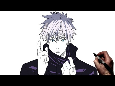 How To Draw Gojo (Infinite Void) | Step By Step | Jujutsu Kaisen