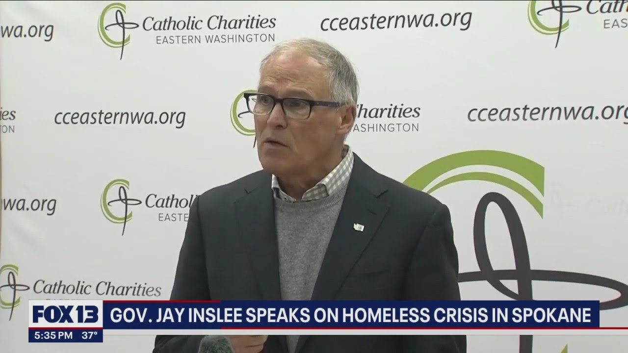 Gov. Inslee speaks on homelessness crisis in Spokane | FOX 13 Seattle