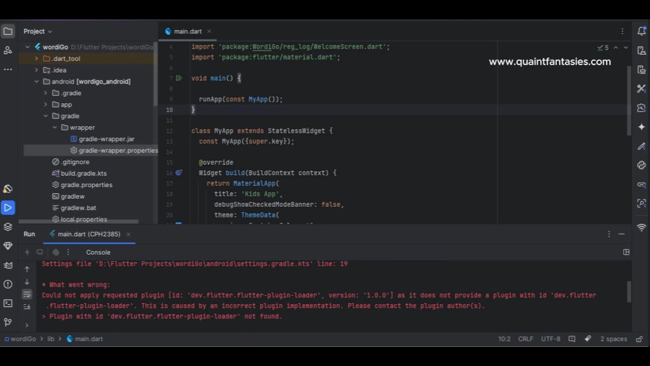 Fix Flutter Plugin Not Found Error | dev.flutter.flutter-plugin-loader | Full settings.gradle.kts