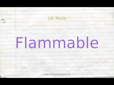 How to pronounce flammable
