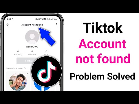 Tiktok Account Not Found Problem Solve || Fix Account Not Found On Tiktok