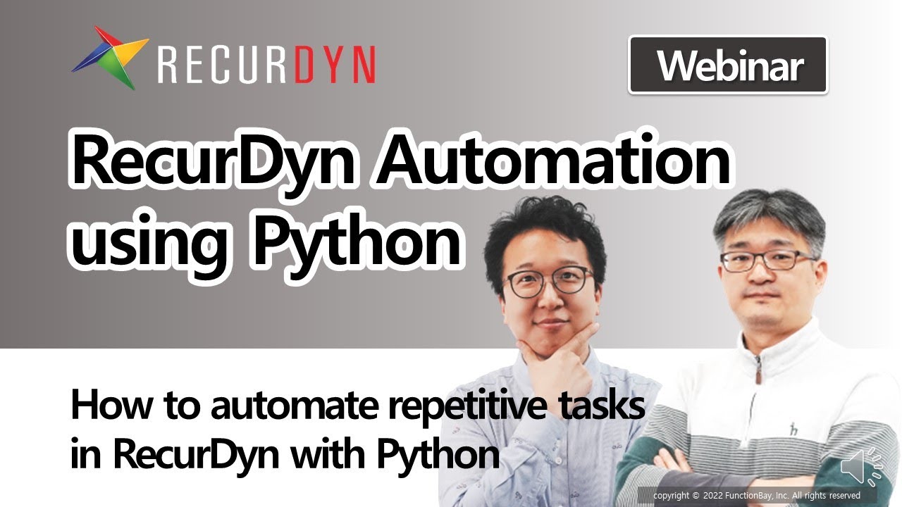 [Webinar] RecurDyn Automation using Python