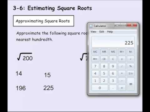 Math 8: 3-6: Estimating Square Roots