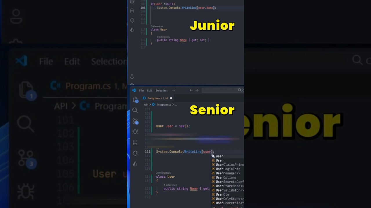 Junior vs Senior Developers: Writing Clean C# Code