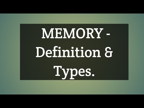 MEMORY - Definition and Types of Memory. UNIT-3 BSc. Nursing Psychology (Explained in Hindi)#
