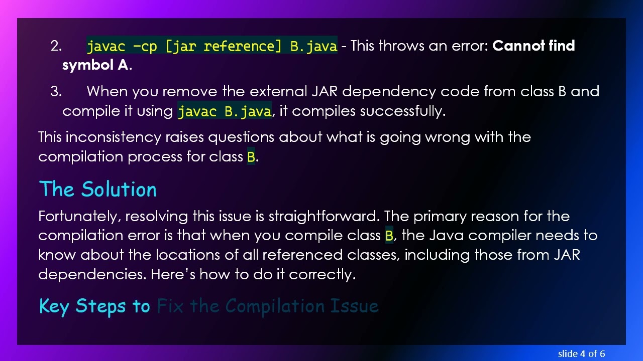 Solving Java Class Compilation Issues with JAR Dependencies