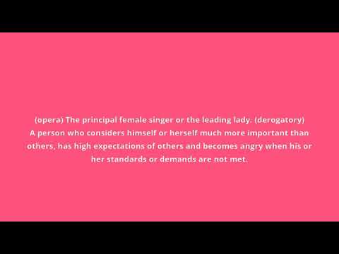 what is the meaning of prima donna