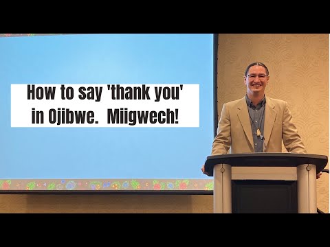 How to say 'thank you' in Ojibwe! Ojibwe Word of the Day Miigwech ᒦᑴᒡ 'Thank you'
