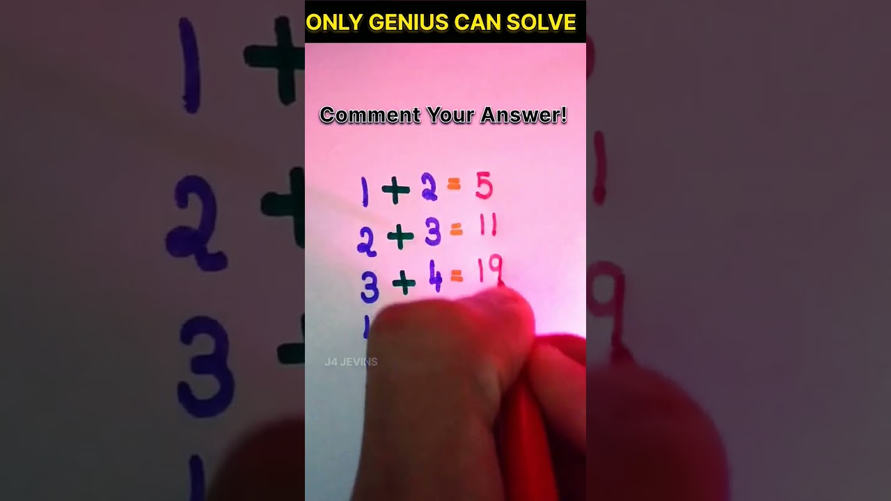 ONLY A GENIUS CAN SOLVE THIS : Solve This Math Riddle | Comment Your Answer! | #shorts #viral #game