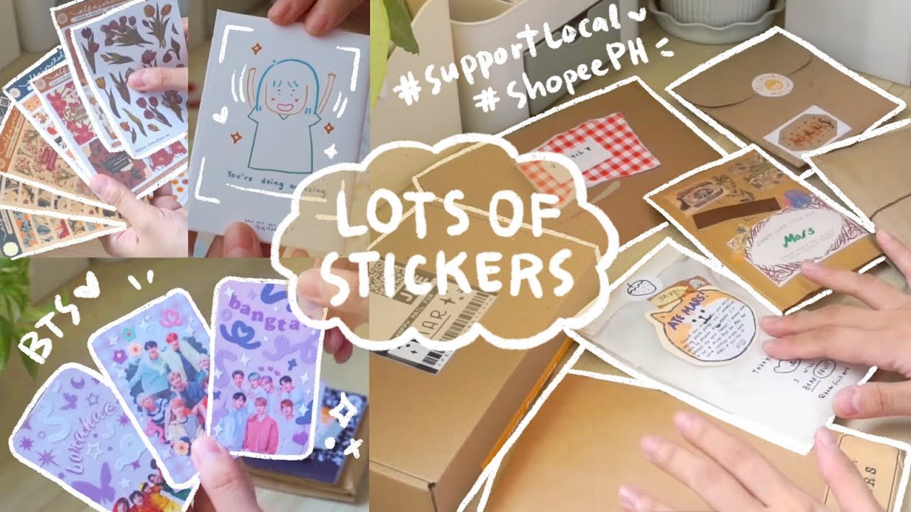 🎁 HUGE SHOPEE STICKER HAUL pt.1 ✩ local sticker business | Shopee Philippines