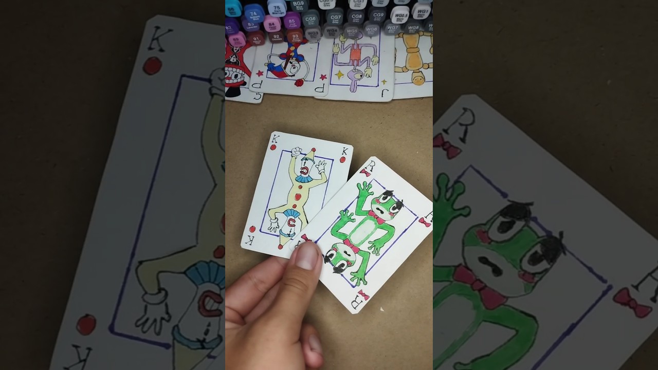 Ribbit & Kaufmo as Poker Cards 🃏 | TADC Fanart 🎪 #tadc #fanart #ribbit #kaufmo #shorts #howtodraw