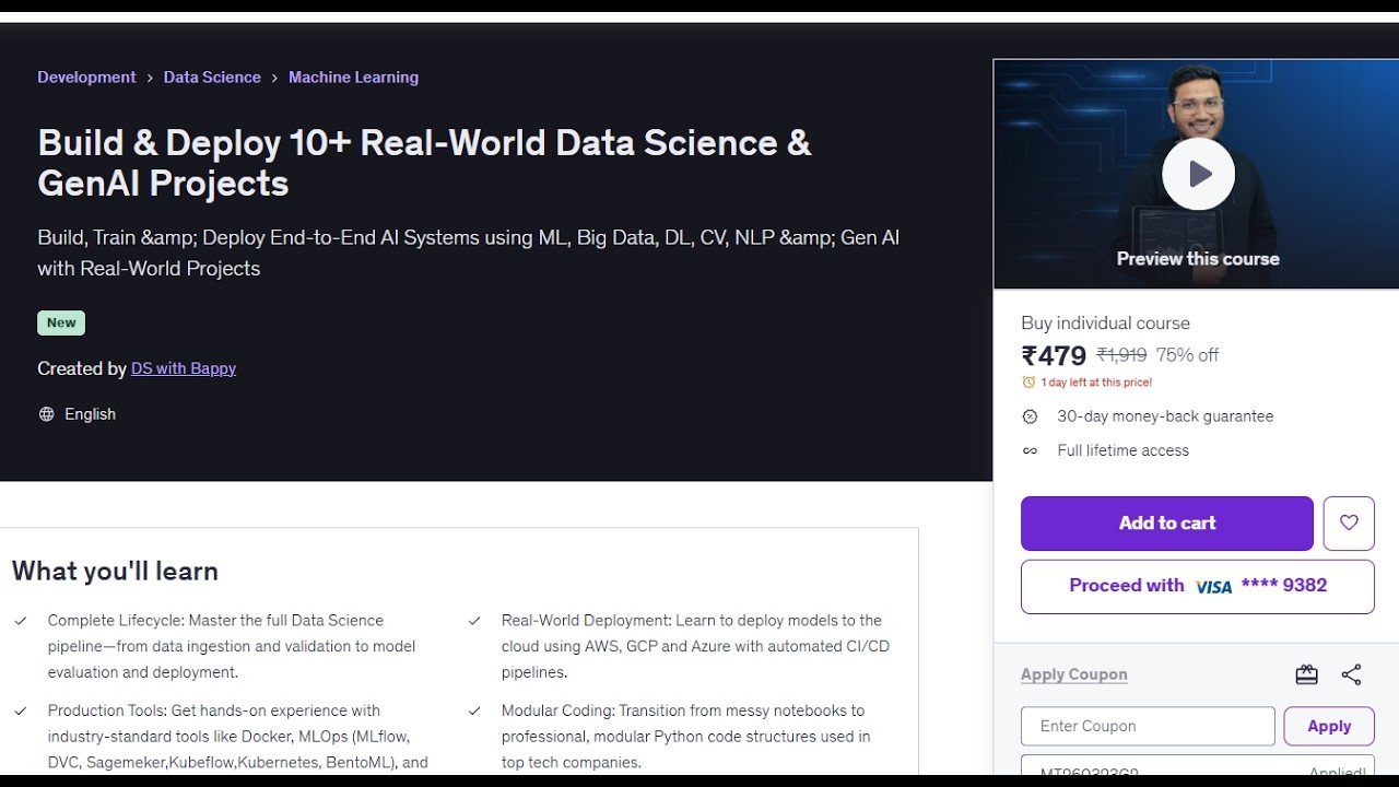 Build & Deploy 10+ Real-World Data Science & GenAI Projects 🔥