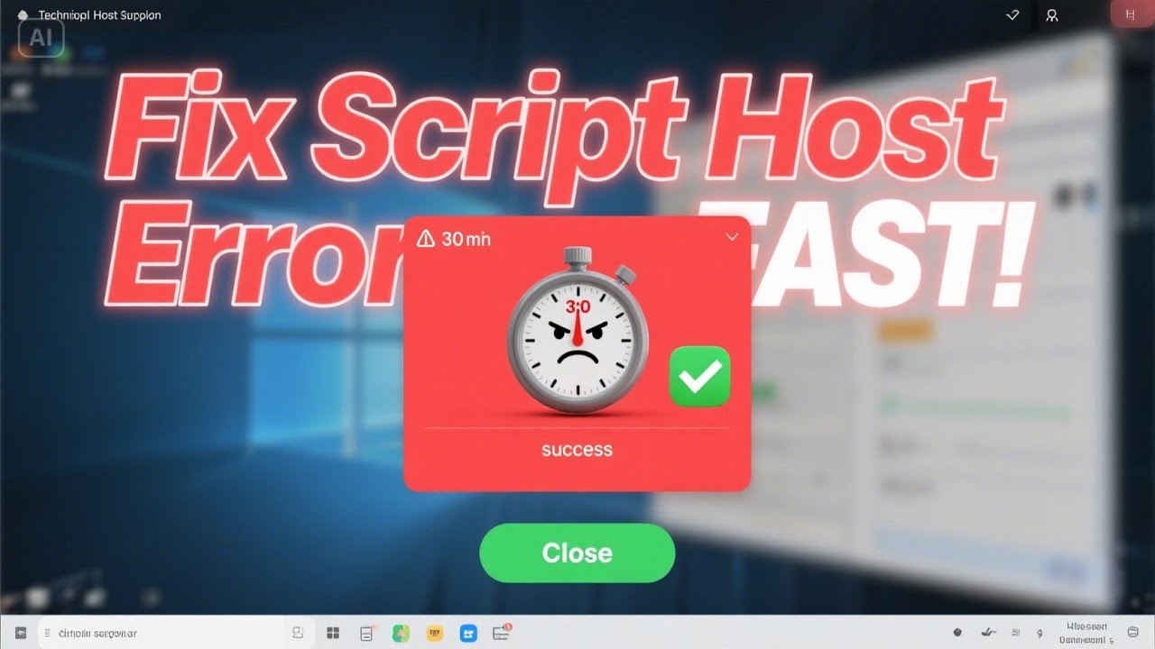 ⚡ Fix Windows Script Host Error in 30 Seconds! (2025 Fast Method) 🔥
