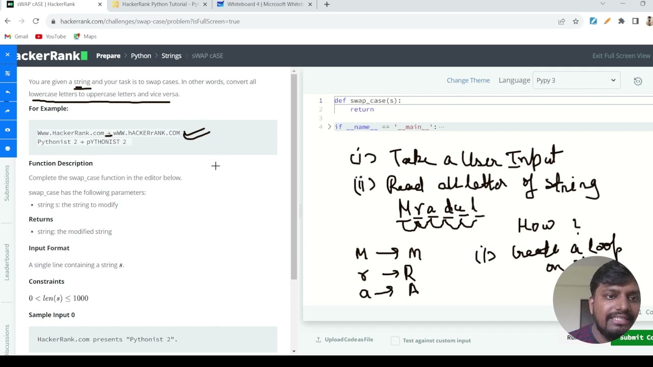 Hackerrank Solution | Python Swap Case | #2