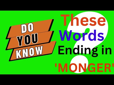 Words Ending In "Monger" #rumourmonger #Words ending in mongers #monger words #monger in english#esl