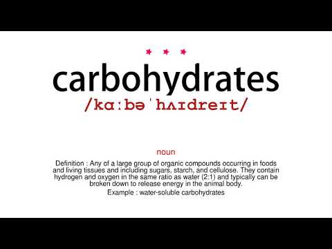 How to pronounce carbohydrates - Vocab Today