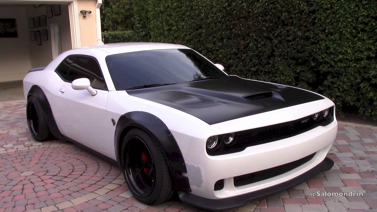 Dodge Challenger Hellcat Gets Liberty Walk Kit and Air Suspension In ...