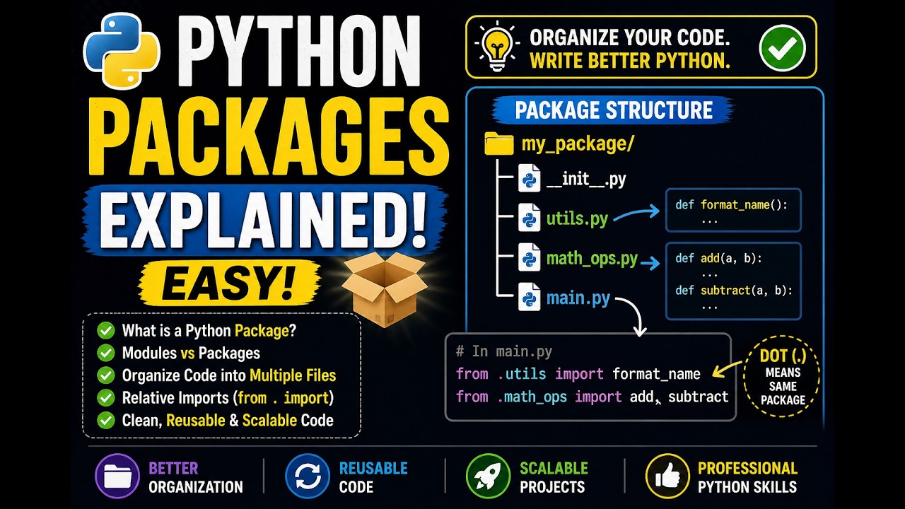 Python Packages Explained | How to Organize Code Like a Pro 📦