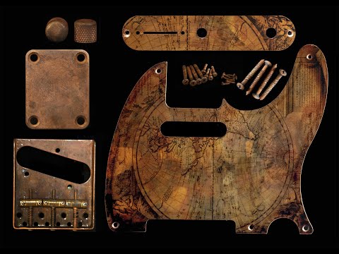 Copper Telecaster Pickguard Big SET-of-7 + Copper Plated | Reverb