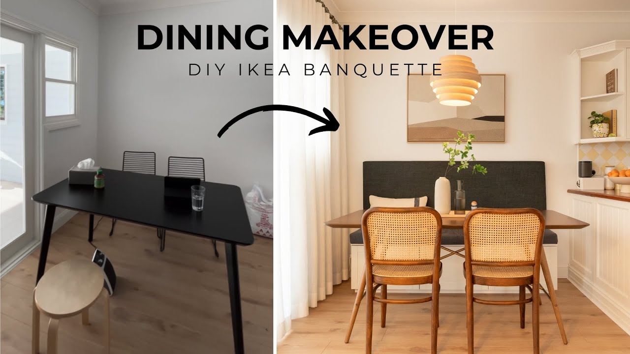 Small Dining Area Makeover + IKEA Bench Hack