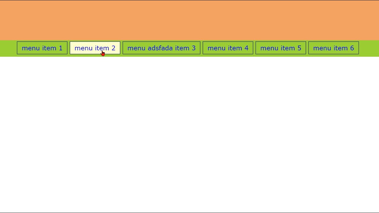 Create and Center a Simple Horizontal Navigation Menu