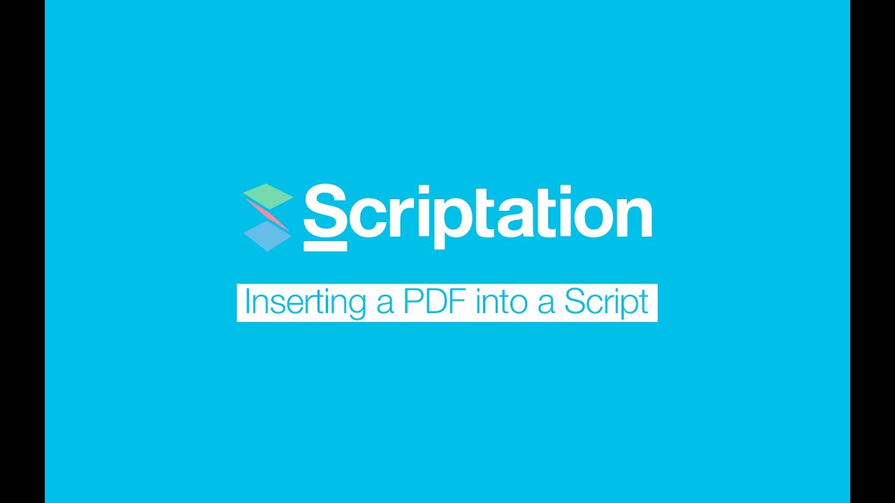 Adding Custom PDF Facing Pages (Floor Plans, Diagrams) into a Script | Scriptation Tutorial